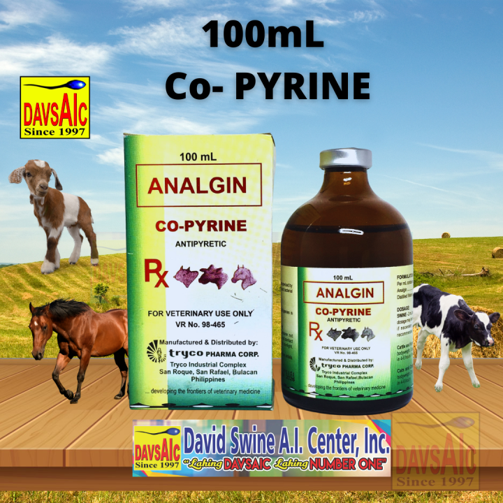 1-bottle Co-pyrine 100ml Analgin for Horse goat carabao cow animal ...