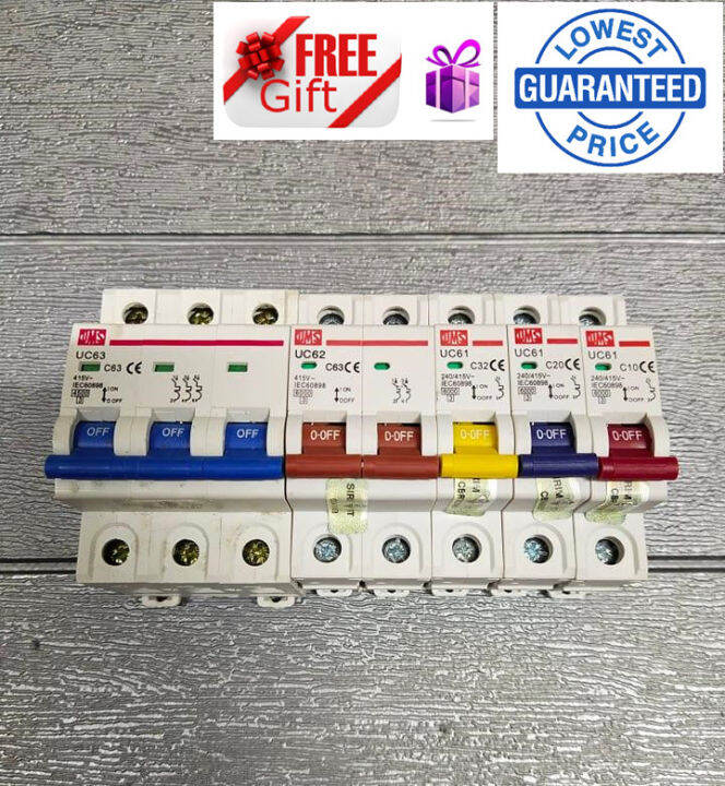 🎁+SMALL FREE GIFT 🎁 SIRIM APPROVED SINGLE PHASE UMS MCB 10A 20A 32A 63A ...