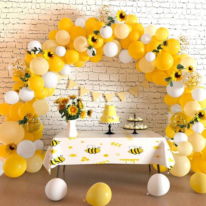 40pcs/83pcs Yellow Balloons Set Party Supplies Anniversary Graduation ...