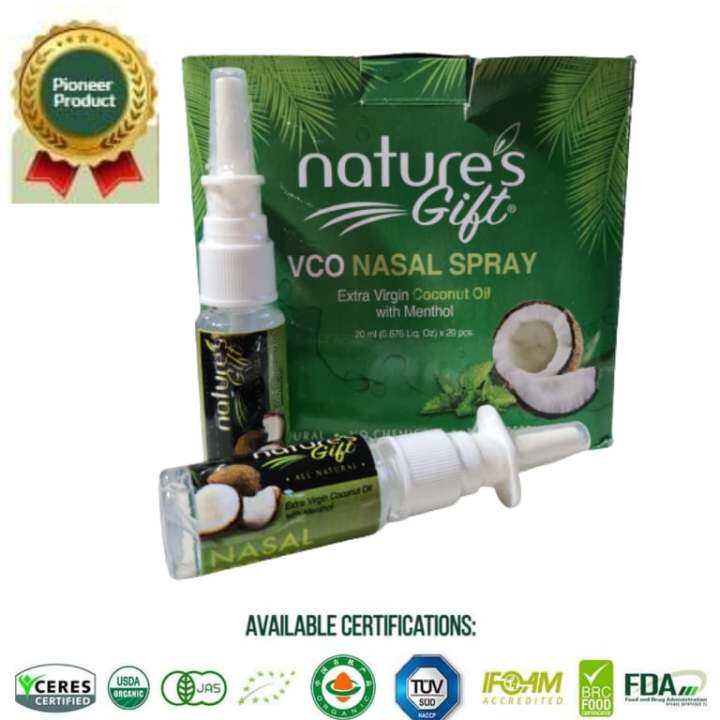 VCO Nasal Spray Virgin Coconut Oil Natures Gift 20ml | Lazada PH