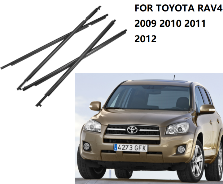 (borongwell)4PCS Fit for Toyota RAV4 2009-2012 Car Outside Window ...