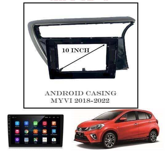 Android Player Casing 10" Perodua Myvi 2018-2022 (Grey Cover)(with OEM ...
