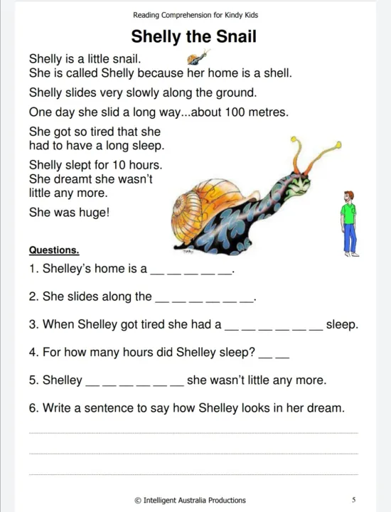 English Reading book with Comprehension (36 PAGES : FREE BOOKBIND ...