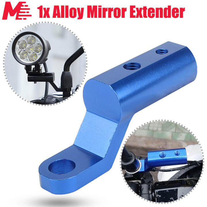 MileRush 1x Motorcycle Rearview Side Mirror Extension Bracket Mount ...