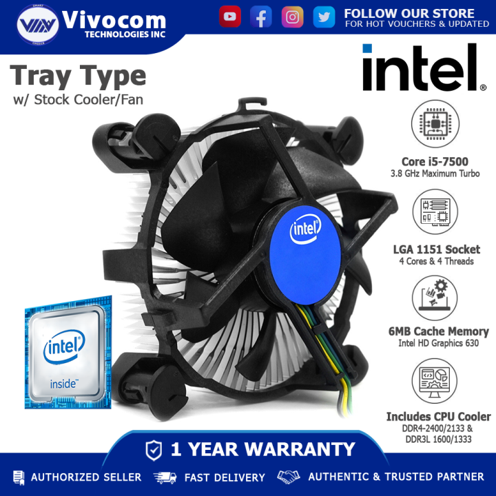 Brand New! (Tray Type) Intel Core i5-7500 Processor 6M Cache, up to 3. ...