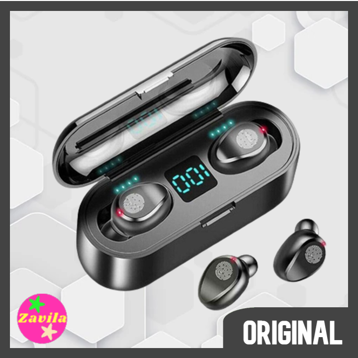 Headset Bluetooth Wireless Earphone Headphone Bloetooth TWS-F9 5.0 HiFi ...