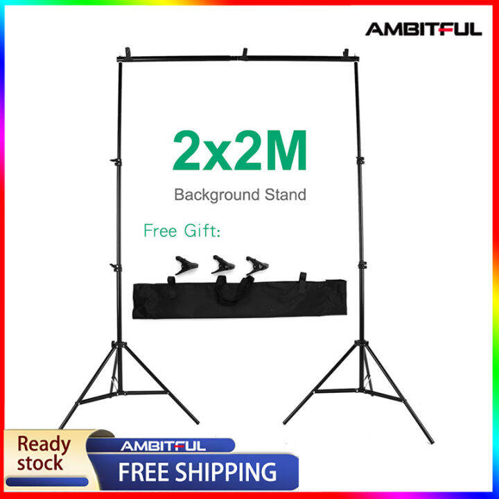 Professinal Photography 2M * 2M Backdrop Standระบบสนับสนุนพื้นหลังพร้อม ...
