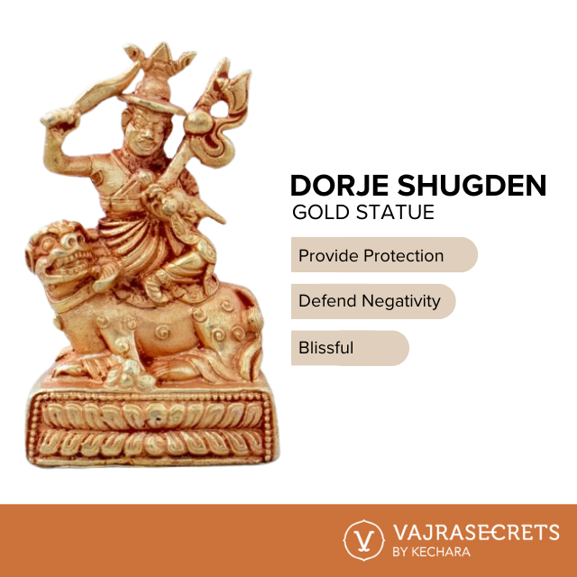 Dorje Shugden Gold Statue, 2.4 Inches | Lazada