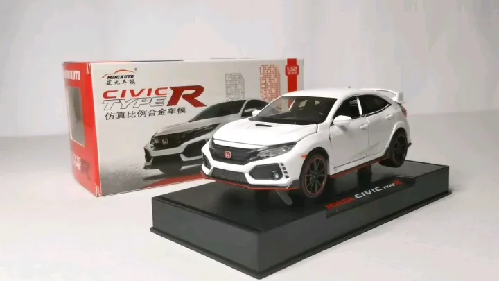 【dreys】1:32 Honda Civic Type R Model Car Diecast Toy Vehicle with Box ...