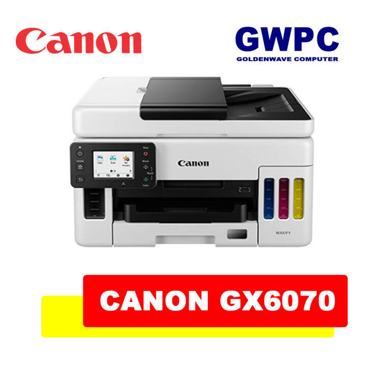 Canon MAXIFY GX6070 Refillable Ink Tank, Wireless Multi-Function ...