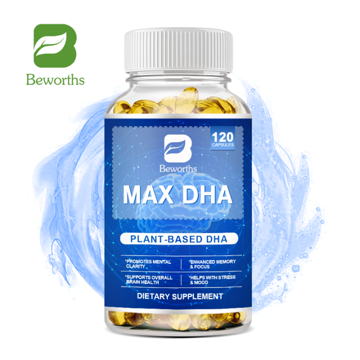 BEWORTHS Max DHA Capsules 400mg for Brain Health Support Stress Relief ...