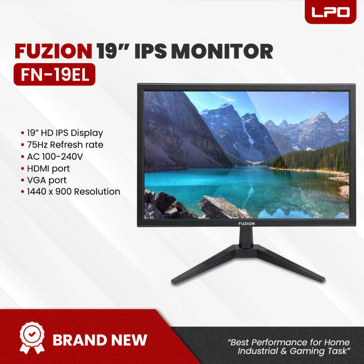 LPO Gaming Monitor Fuzion 19 IPS 1440x900 (1080p) 75Hz | Lazada PH