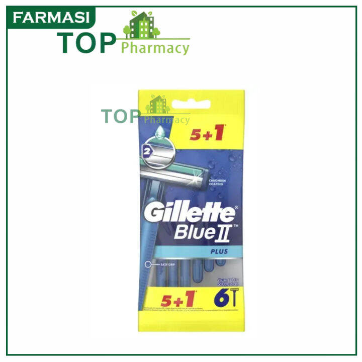 Gillette Blue II / 2 Plus 5+1 (6pcs) Disposable Razor | Lazada