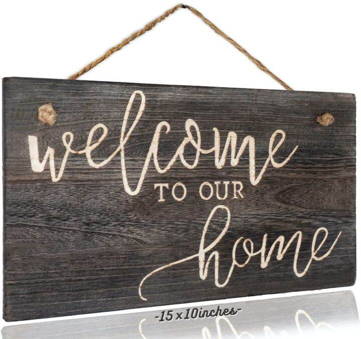 Welcome To Our Home Sign Big Welcome Sign xin For Front Door Decor ...
