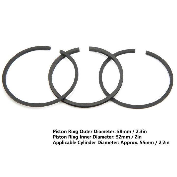 3Pcs Air Compressor Piston Ring Pneumatic Drive Accessories For 55mm ...