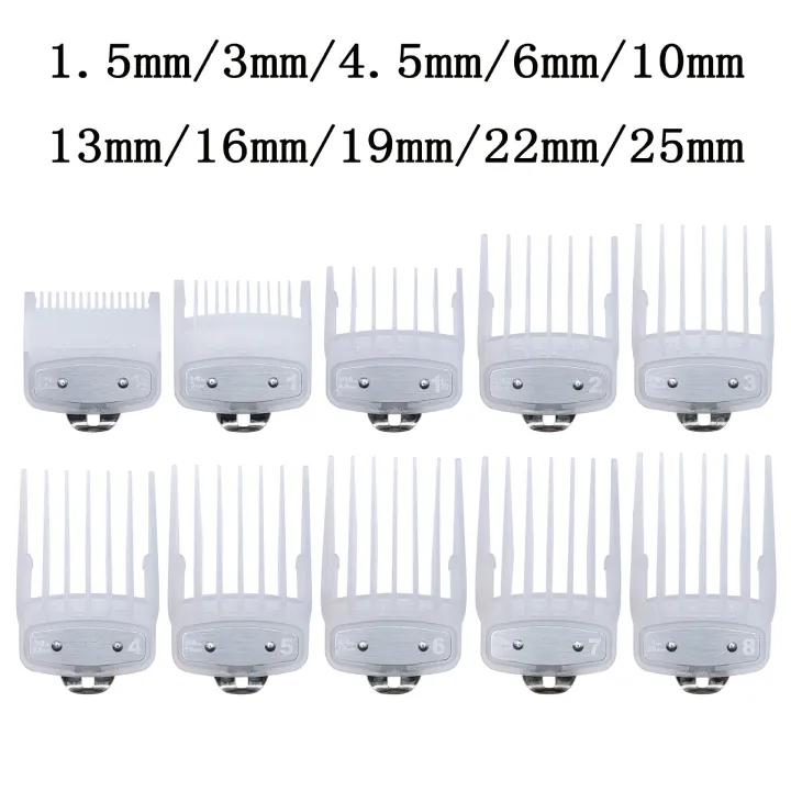 10Pcs Universal Transparent Hair Clipper Guards For Wahl Clippers ...