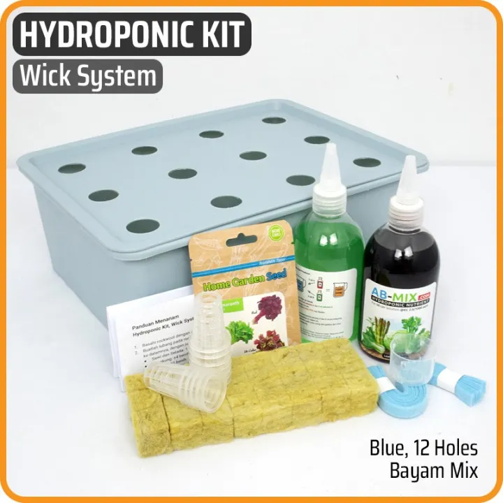 Paket Pemula Hidroponik Lengkap, Hydroponic Kit Wick System, 1 Baki | Lazada Indonesia