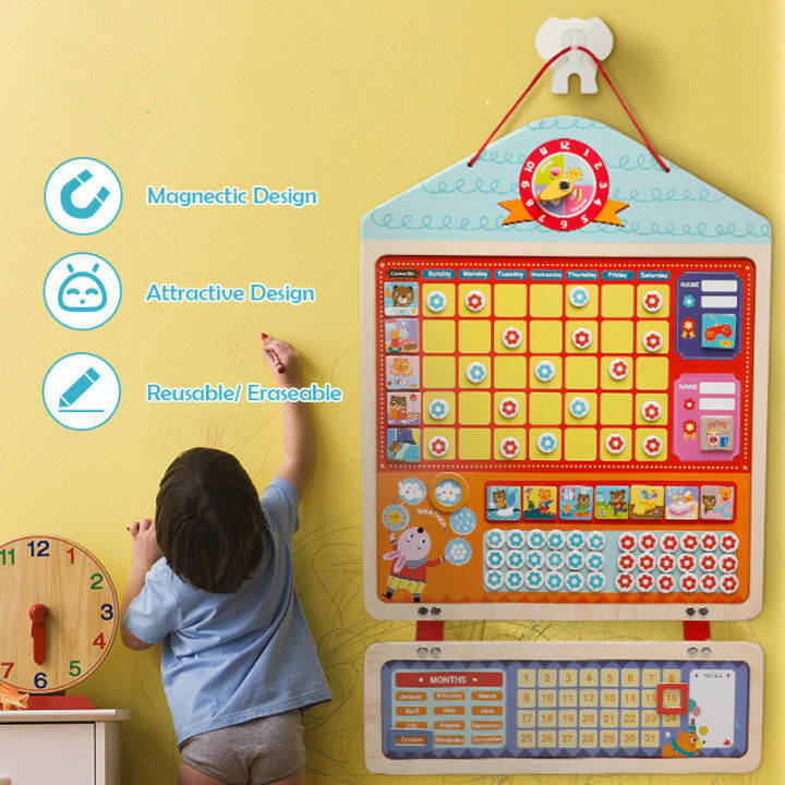 Discipline Schedule Responsibility Chart Wooden Magnetic Reward ...