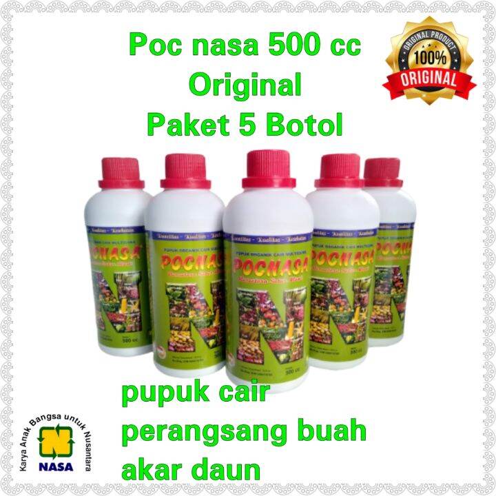 POC NASA PUPUK NASA ORGANIK NASA 500CC PUPUK PELEBAT BUAH ISI 5 BOTOL ...