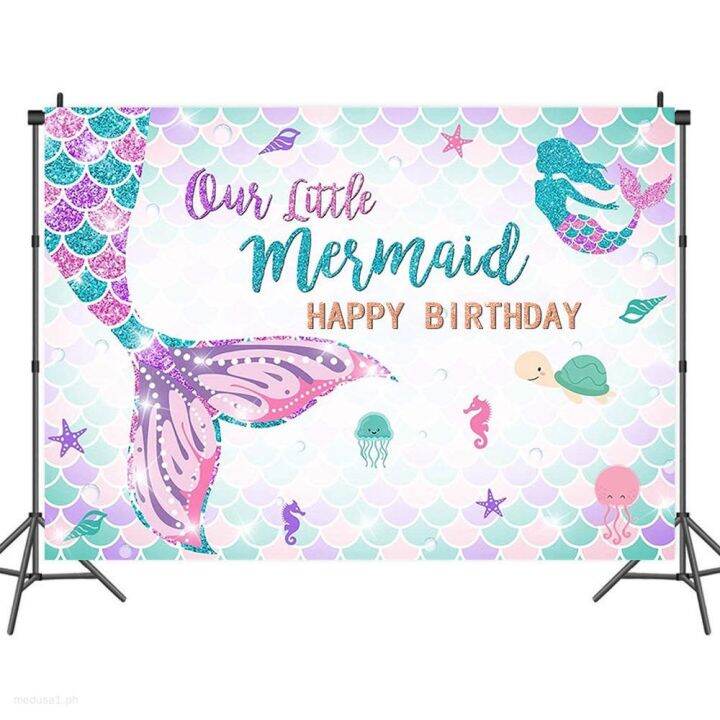 Mermaid Backdrop Photography Background For Kids Girls Birthday Party ...