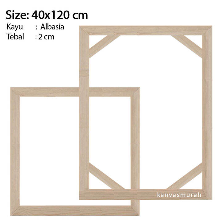 Spanram 40x120 cm Span Ram Kayu Frame Ukuran 40x120 cm | Lazada Indonesia