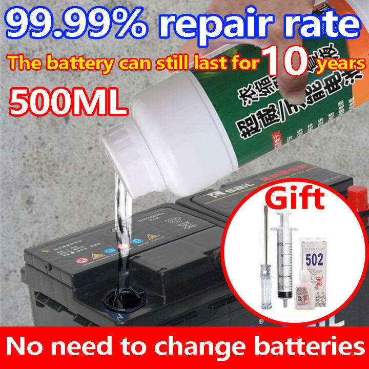 🛵Batter reuse 10 years🛵battery repair solution 500ML Battery repair ...