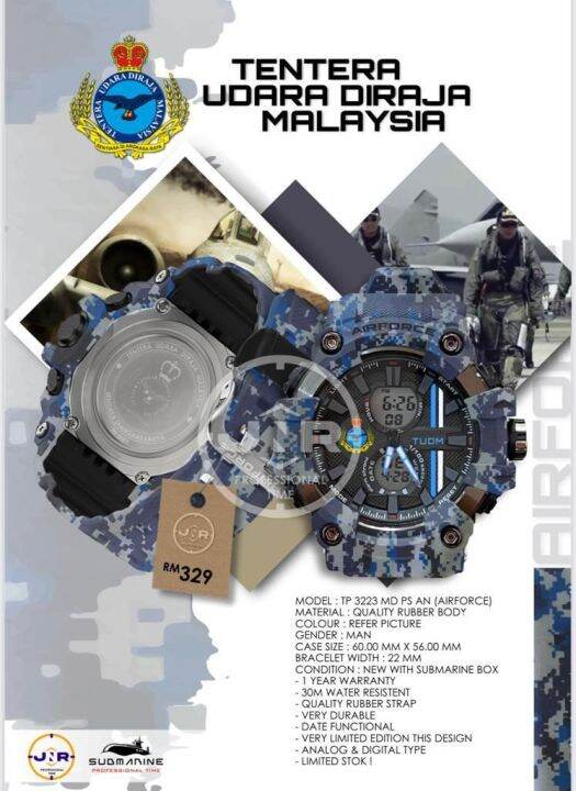 ORIGINAL AIRFORCE JAM SUBMARINE TUDM TP 3223 Tentera Udara Diraja ...