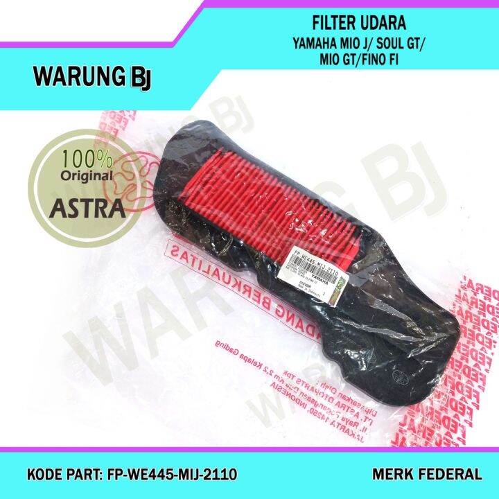 Filter Udara Yamaha Mio J Mio Gt Soul Gt Fino Fi Original Astra Federal ...