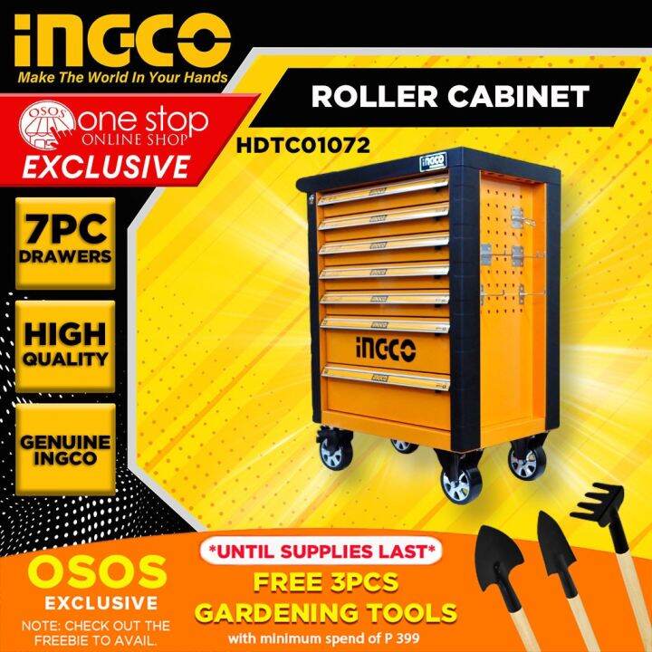 Ingco Original Industrial (Empty) Roller Cabinet with 7pcs Drawers ...