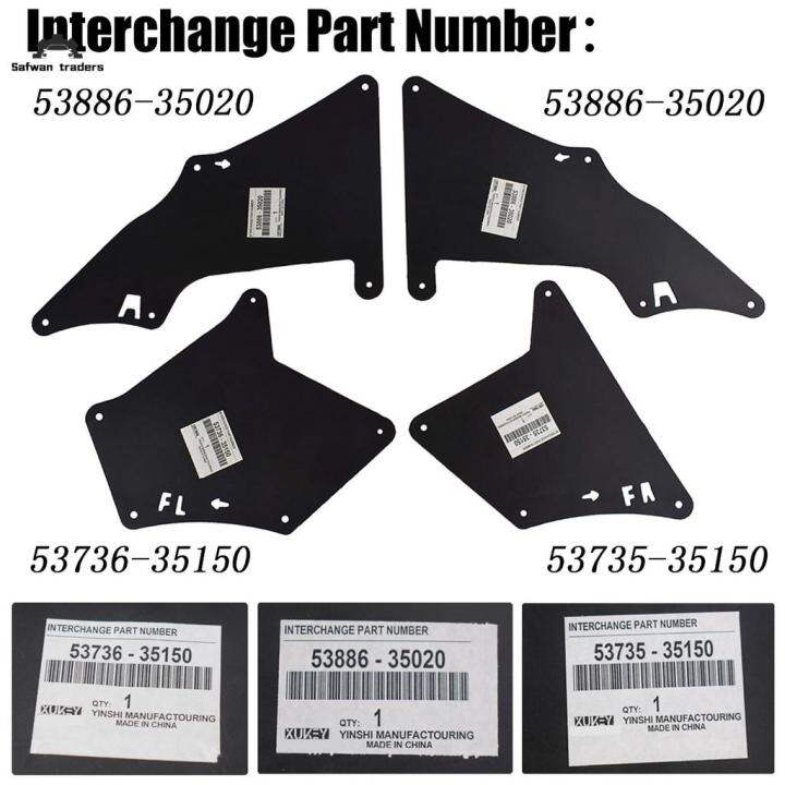 4pc For Land FJ Cruiser Prado 120 150 Inner Fender Liner Shield Dust ...