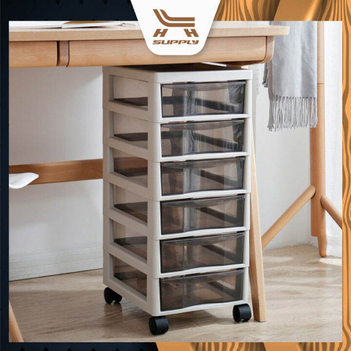 LH 6 Tier A4 Drawer Storage Rack with Wheels Japan A4 File Stationery ...