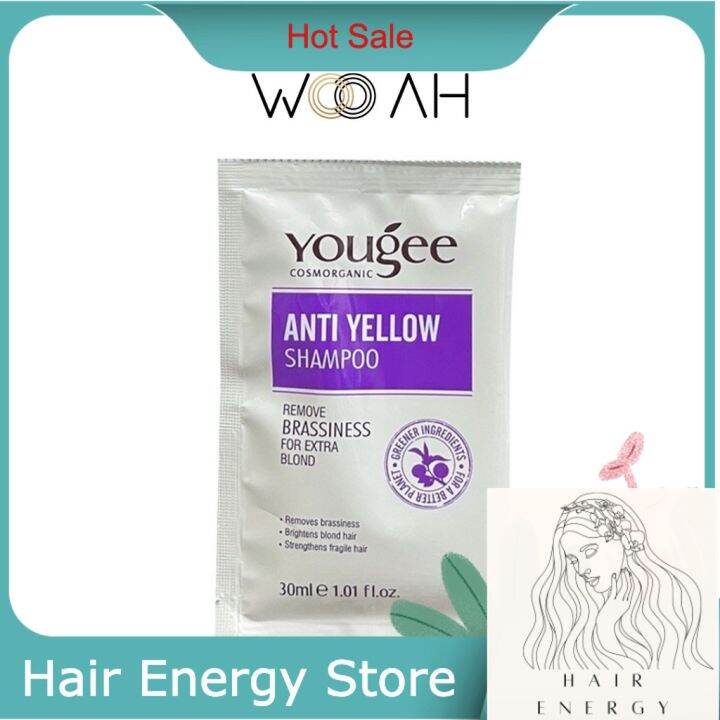 แชมพูม่วงผมเทา แชมพูม่วง ทำสีผม แชมพูม่วง ปกป้องสีผม [แบบซอง] Yougee ...