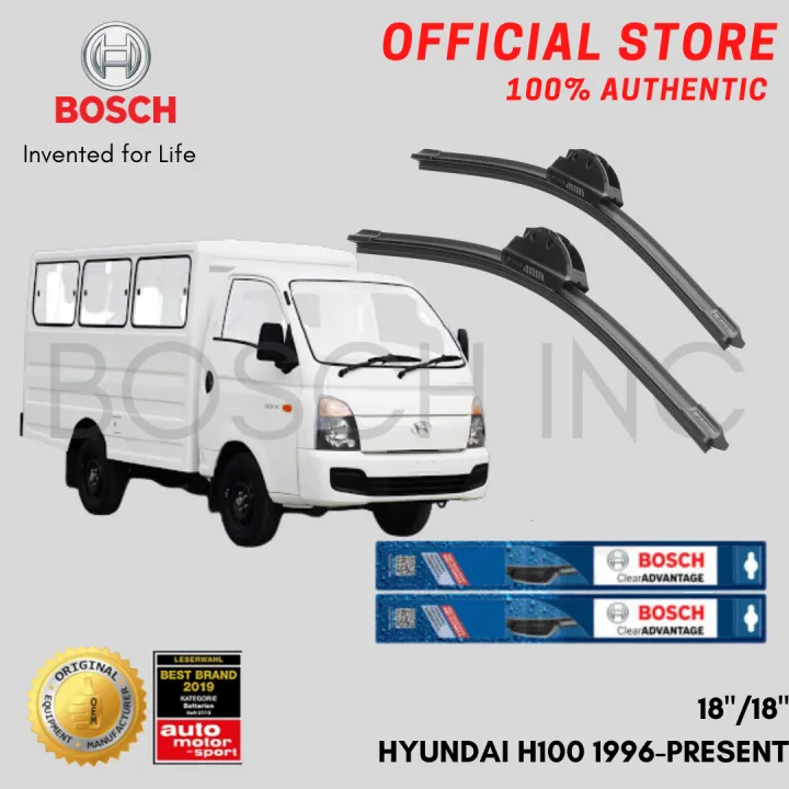 Bosch CLEAR ADVANTAGE Wiper Blade Set for HYUNDAI H100 1996-PRESENT (18 ...