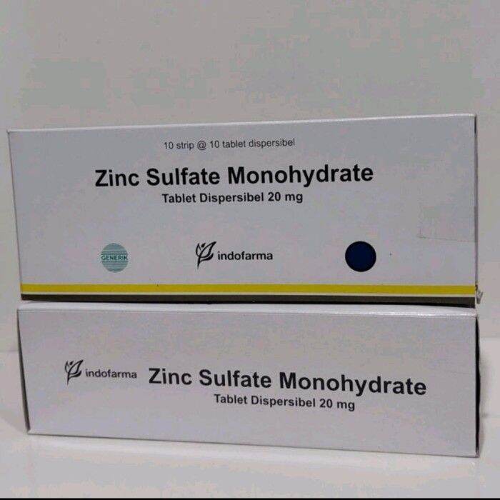 zinc sulfate monohydrate 20mg box (100 tablet) | Lazada Indonesia