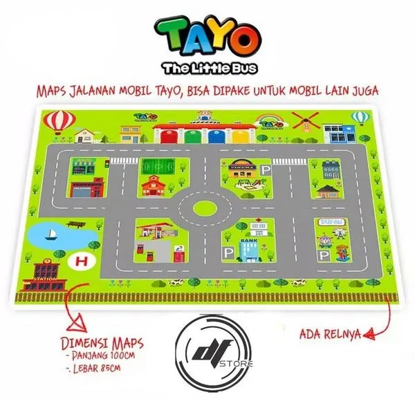 Mainan Anak Track Maps Bus Jalanan Mobil Bus | Lazada Indonesia