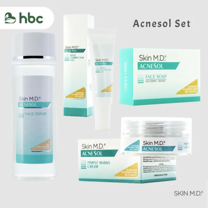 SKIN MD Acnesol Soap, Cream, Toner, and Spot Corrector Gel | Lazada PH