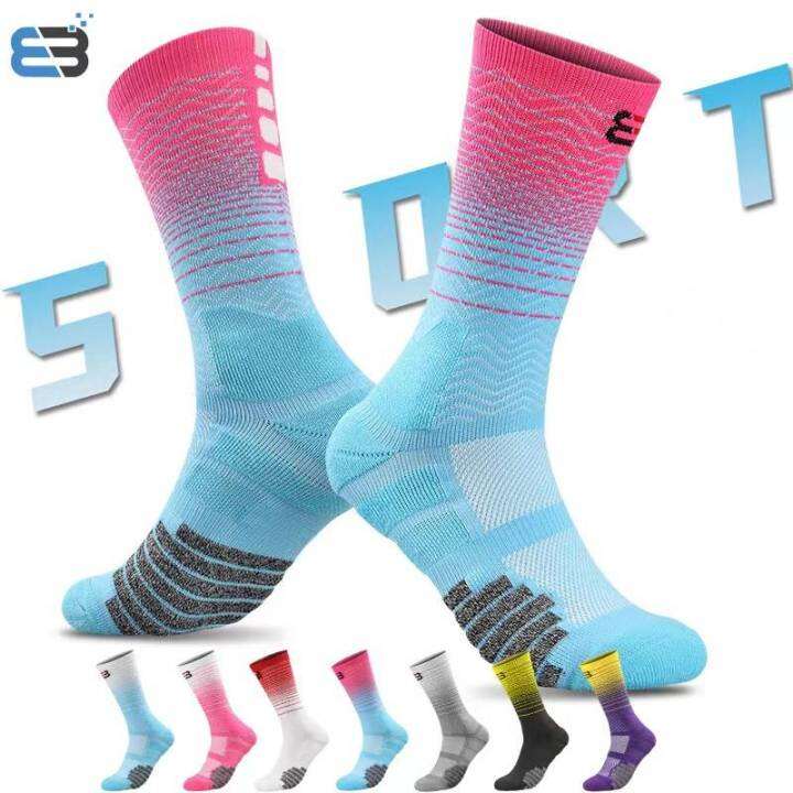 Mid-Calf Compression Running Socks ถุงเท้าวิ่งยาวครึ่งแข้งรัดกล้ามเนื้อ ...
