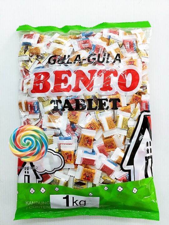 1kg Bento Tablet Milk Candy Childhood Memories Gula-Gula Susu Halal ...