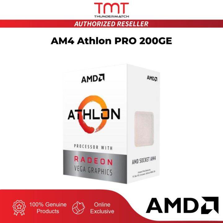 TMT AMD AM4 Athlon PRO 200GE 3.2GHz Processor | 5MB Cache | 2-Cores 4 ...