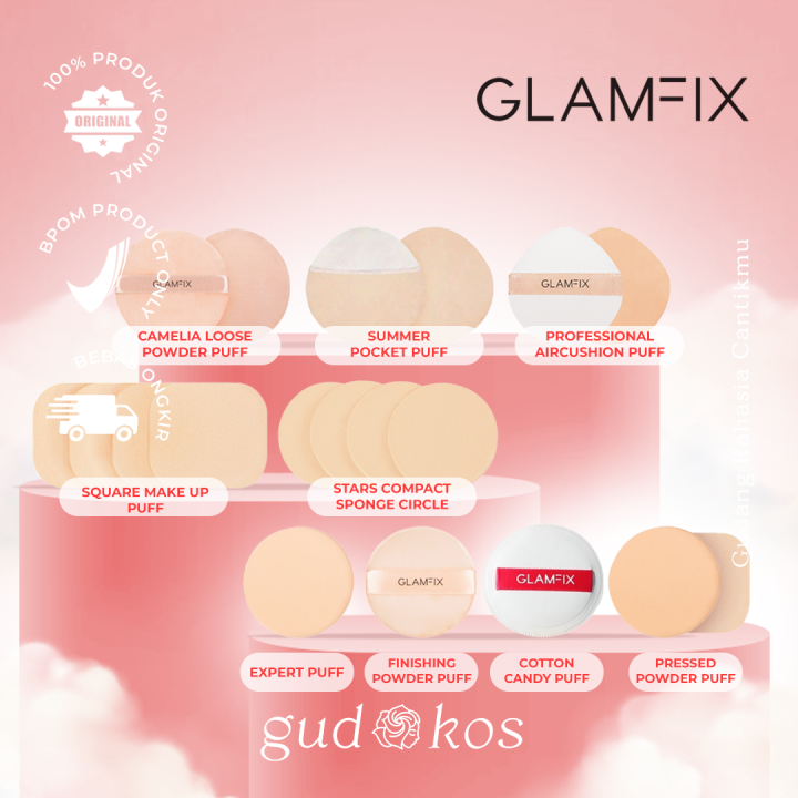 GLAMFIX Camelia Puff Series Professional Pocket Powder | Lazada Indonesia