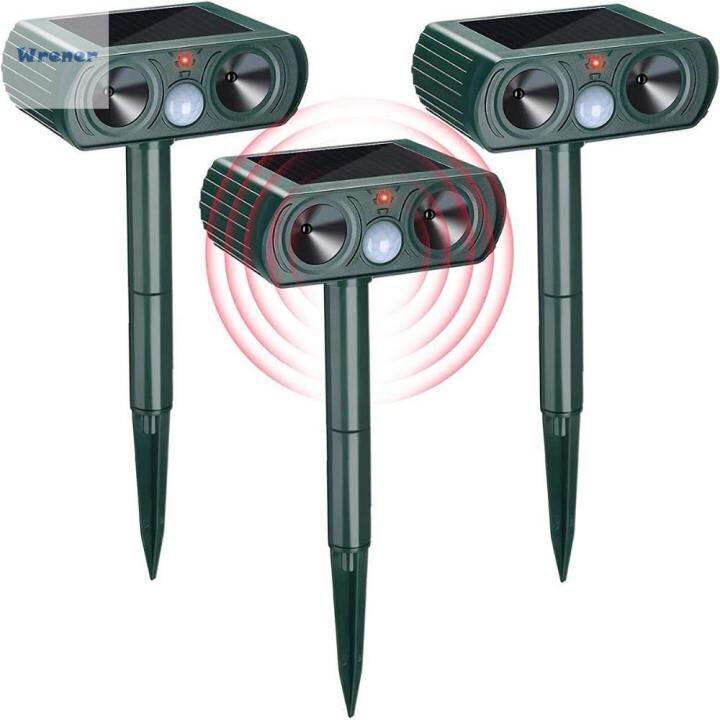 WRENER Garden Solar Powered Weatherproof Ultrasonic with Motion Sensor ...