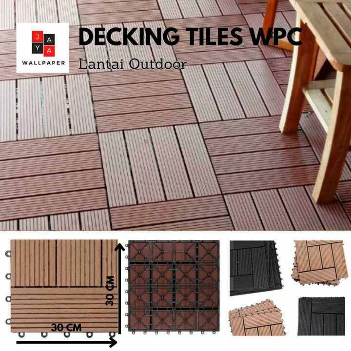 Decking Tiles WPC Marvel Lantai Outdoor Teras Taman Kolam Renang (Harga ...