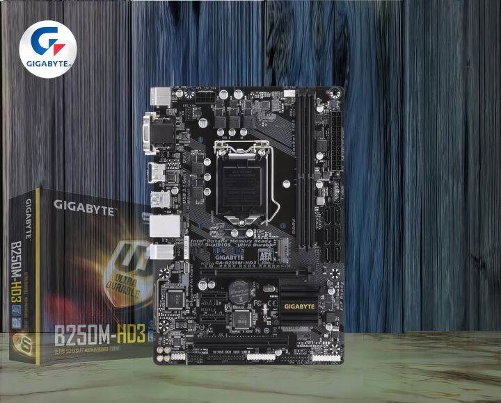 1151/MAINBOARD/GIGABYTE GA-B250M-HD3/GEN6-7th/DDR4/Micro-ATX/มีขั้วต่อ ...