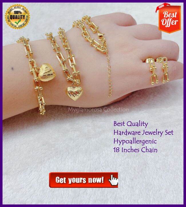 Myglamorosa Collection 24K Gold Plated Hardware Design Heart Of Mine 3 ...