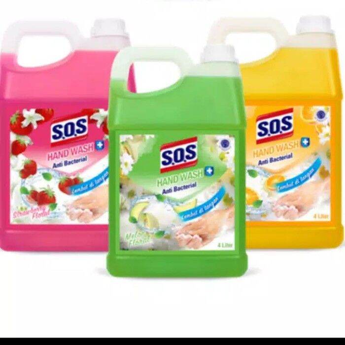 SOS Sabun cuci tangan galon 4L dengan 3 varian | Lazada Indonesia