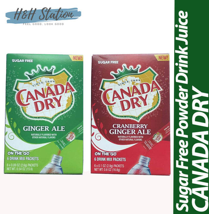 Zero Sugar / Sugar Free Canada Dry, Ginger Ale – Powder Drink Mix ...