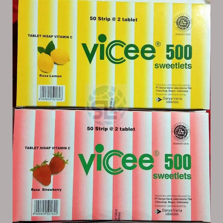Vicee 500 vitamin c 100 tablet / box all variant | Lazada Indonesia