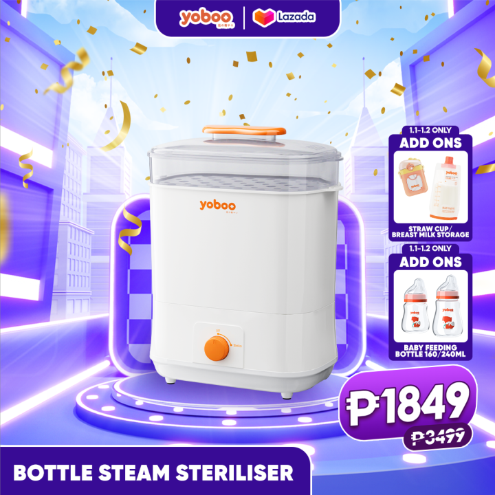 Yoboo Bottle Sterilizer 6.8L | Double Layered | Detachable | Easy to ...