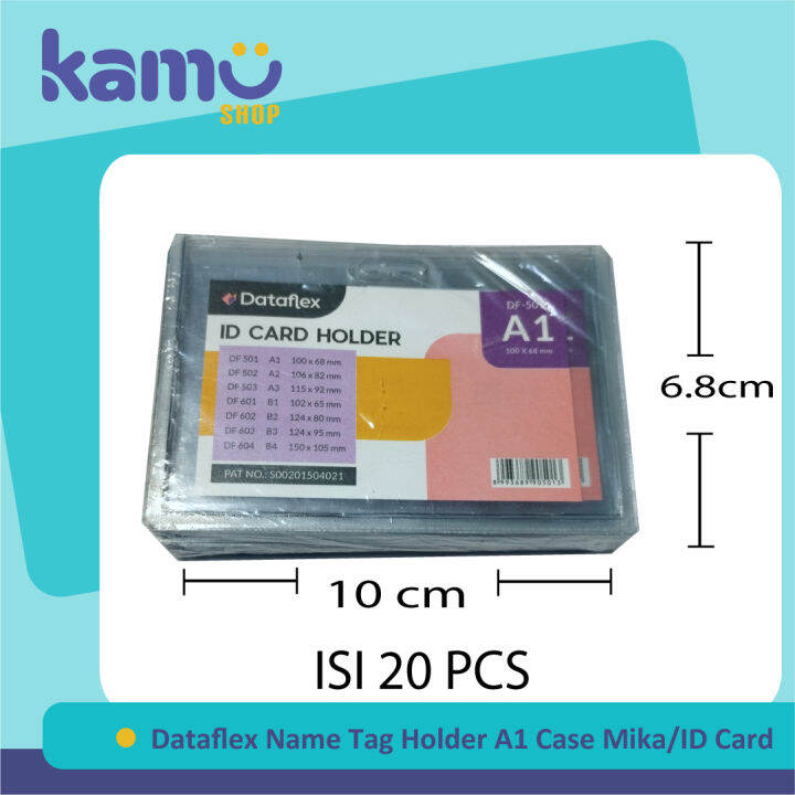 Dataflex Id Card A1 / Card Holder / Name Tag Holder Case Plastik Mika 20 Pcs VC - 501 Isi 20 ...