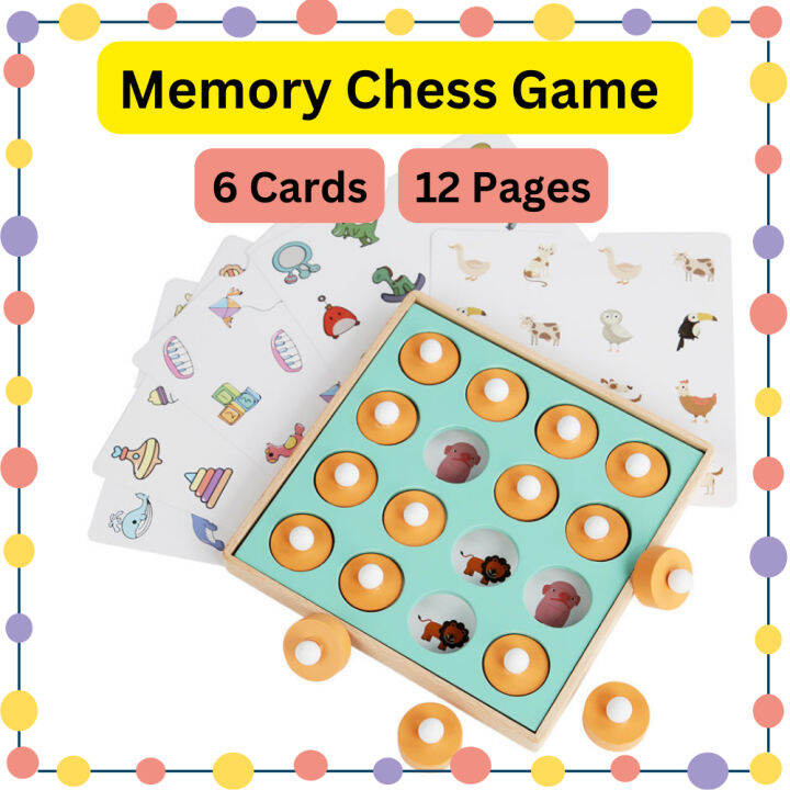 Wooden Memory Chess Game for Kids Matching Puzzle | Lazada